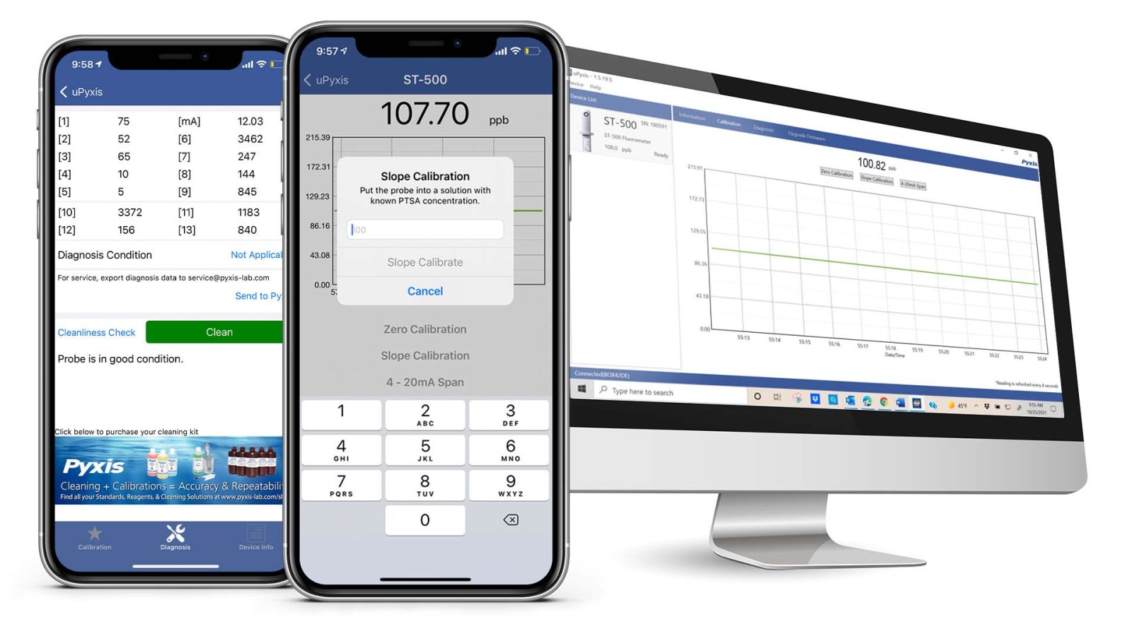 uPyxis® App | Mobile Monitoring, Calibration & Configuration | Pyxis Lab®