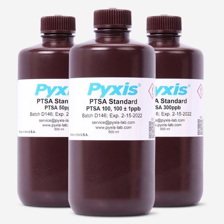 PTSA Calibration Solutions | 30, 50, 100, 200, 300ppb | Pyxis Lab®
